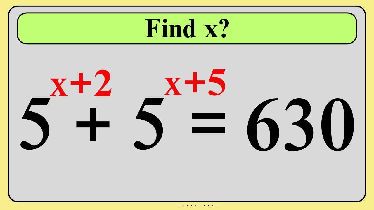 Nice Algebra Math Problem | Find X | Math | Olympiad - YouTube
