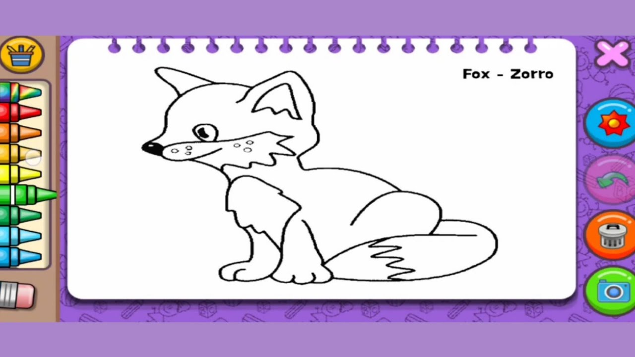 GAME COLORING BELAJAR MEWARNAI HEWAN RUBAH / FOX - YouTube