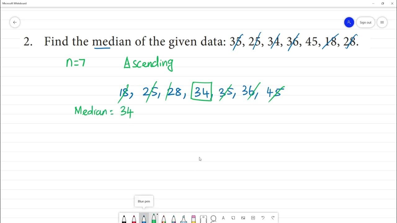 Class 7 TN Maths Term III 5. STATISTICS Exercise 5.3 2. Find the median of the given data: - YouTube