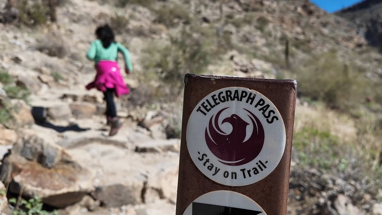 Telegraph pass trail in south mountain - YouTube