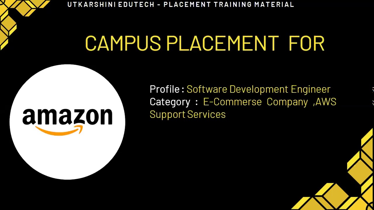 How to get Campus Placement : Amazon | Placement Procedure | [Placement ...