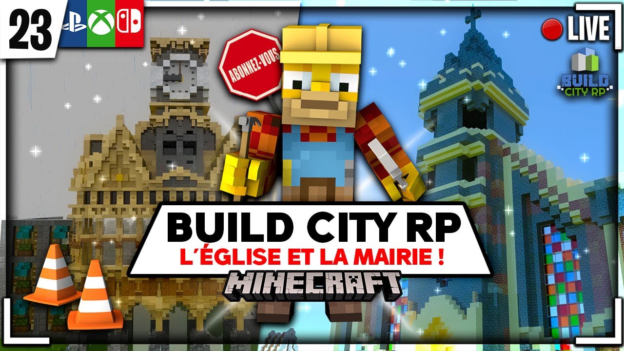 CONTINUONS NOTRE VILLE SUR MINECRAFT - BUILD CITY RP ! #23 [LIVE ...