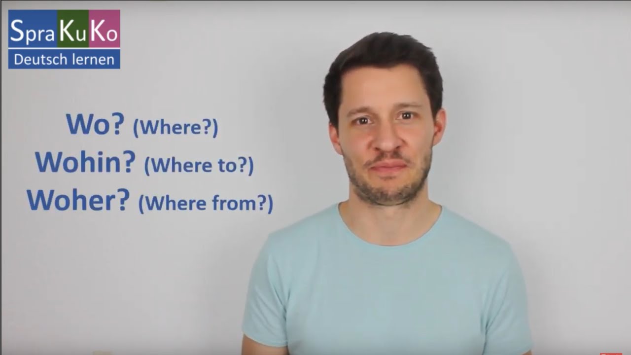 Wo? Wohin? oder Woher? - Deutsch lernen - Grammatik - YouTube