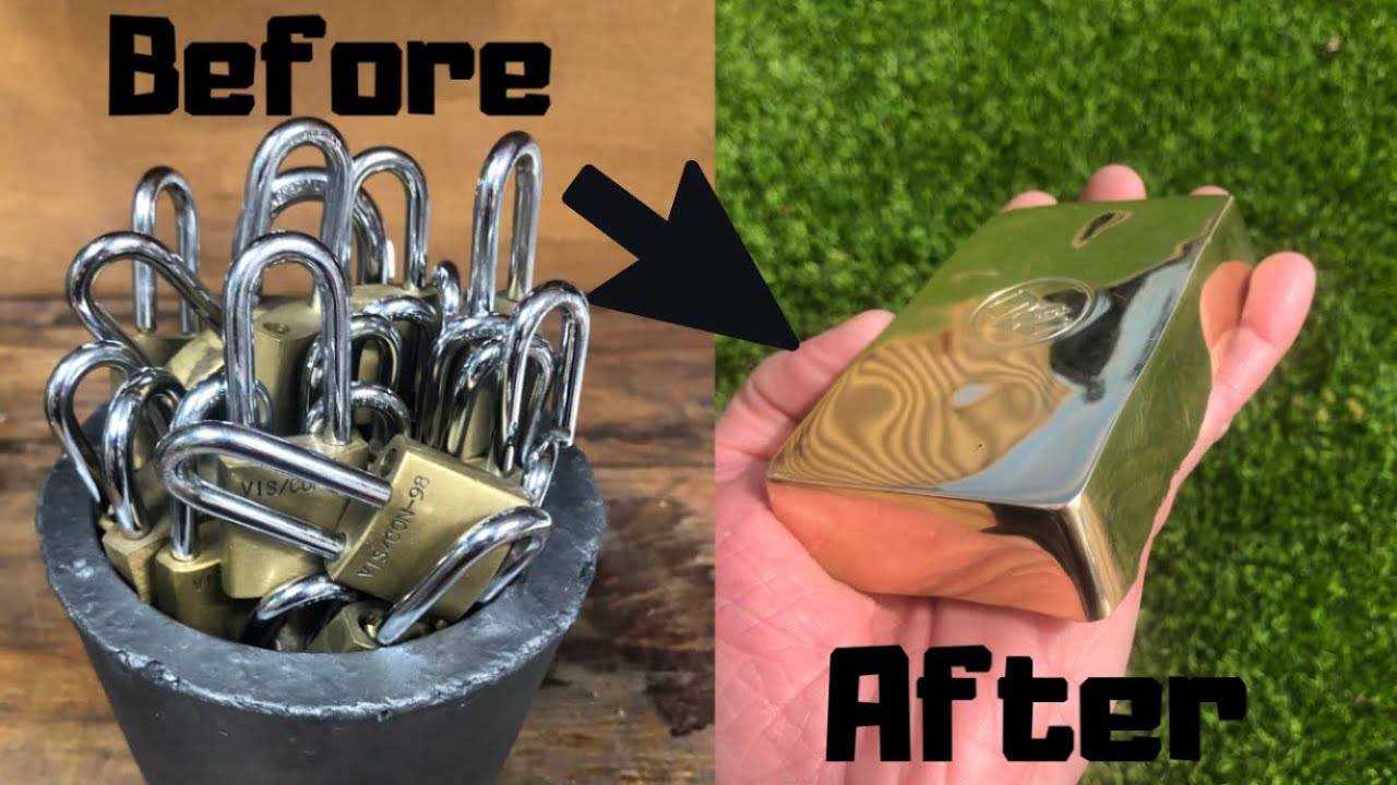 Padlocks To Perfection - ASMR Melting Huge Ingot From Old Padlocks ...