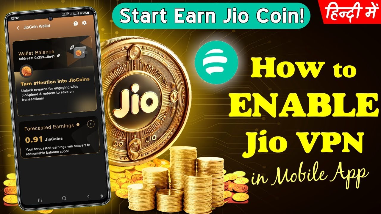 How to enable jio vpn in jio sphere mobile app | earn jio coin ...