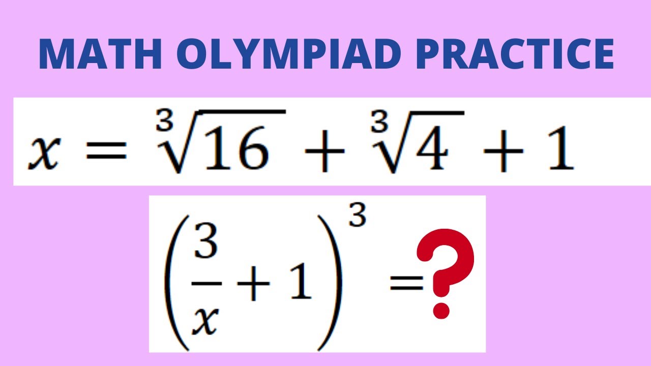 Math Olympiad algebra practice - YouTube