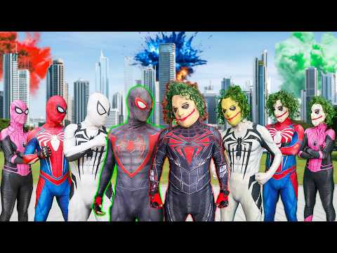 Homem-Aranha Busca o Antídoto para Salvar o Homem-Aranha Vermelho Transformado em Joker!