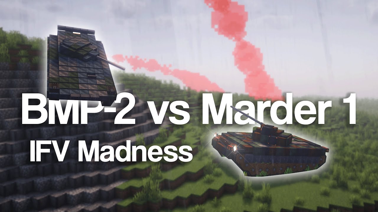 BMP-2 vs Marder | Minecraft Tank Tussle - YouTube