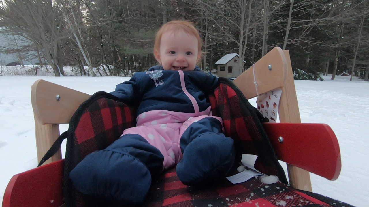 First Sleigh Ride and First Sleigh Ride Fall - YouTube