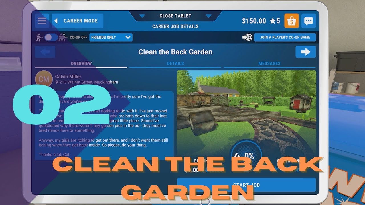 Clean the Back Garden w/First Steps Achievement Career Mode - YouTube