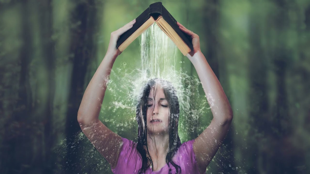 Praise Worship On Knees With Bible And Water Night Rain Christian ...