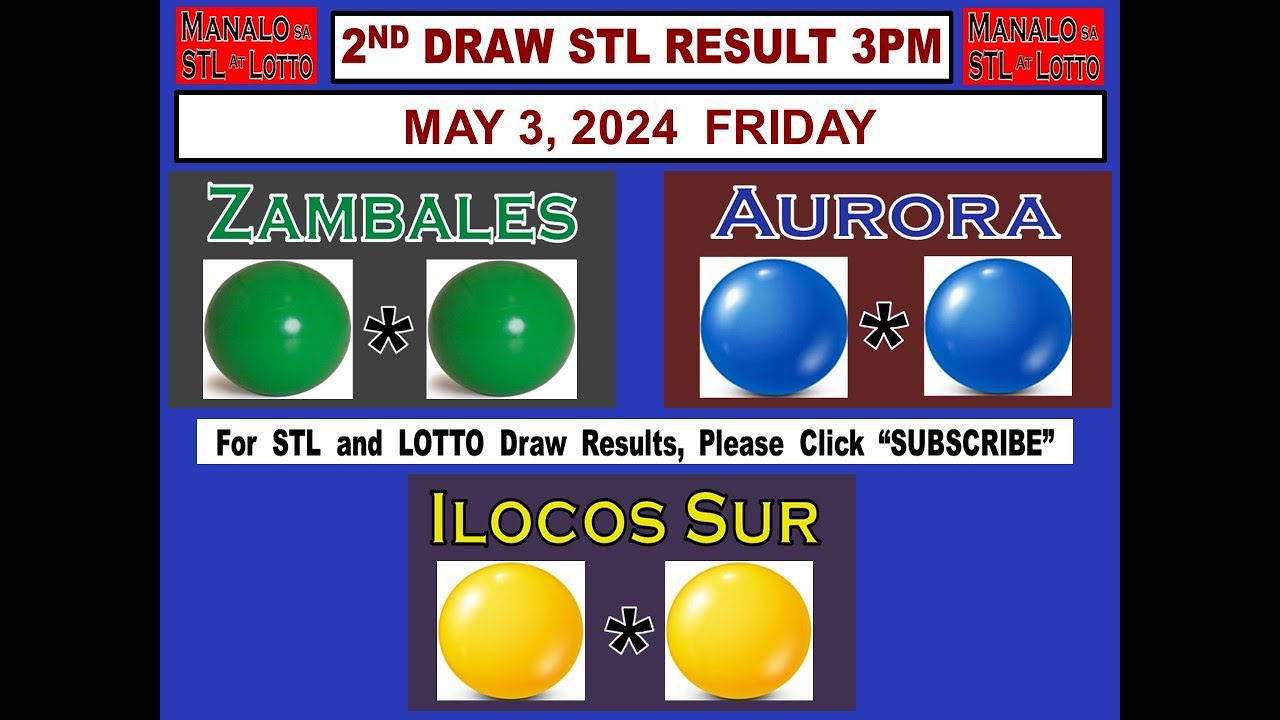 STL 2ND Draw 3PM Result STL Zambales STL Ilocos Sur STL Aurora May 3 ...
