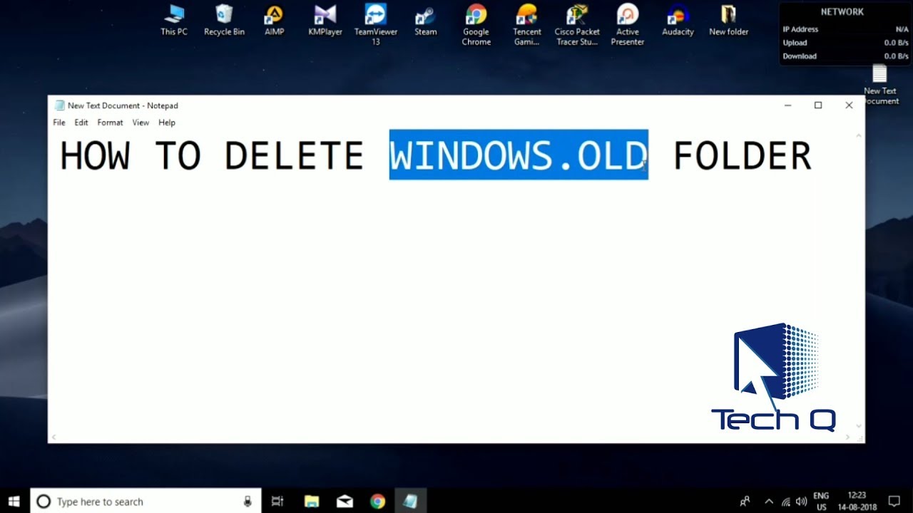 How To Delete The Windows Old Folder From Windows 10 / Windows 7 ...