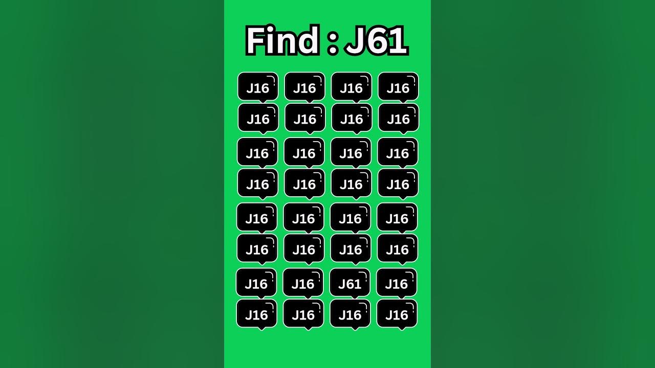 Spot the number J61 in this tricky puzzle 🚀🚀 - YouTube