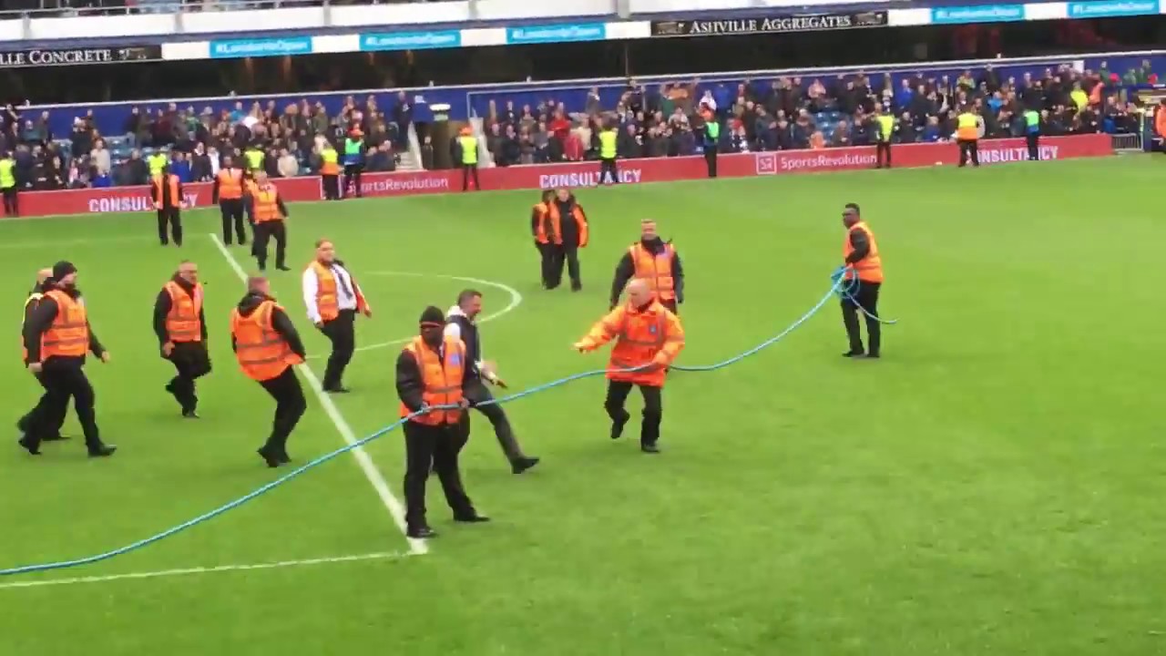 QPR vs Birmingham Pitch Invasion - YouTube
