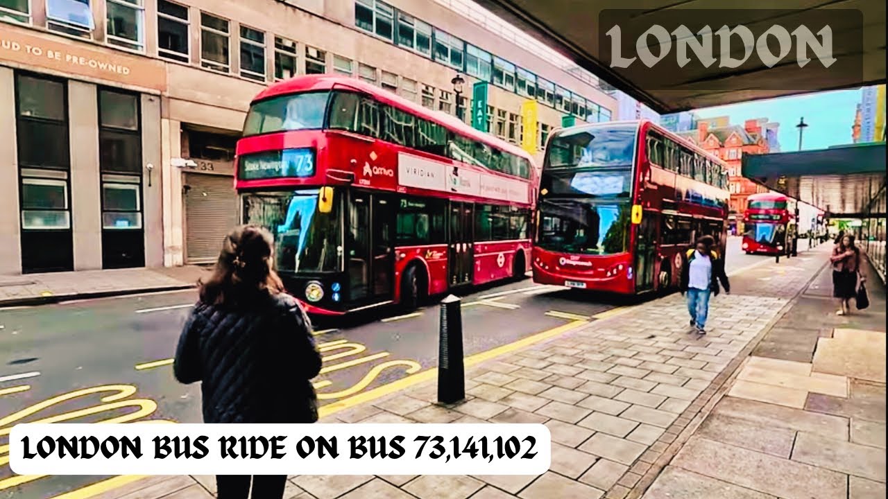 Epic London Double-Decker Bus Ride on Routes 73, 141, and 102 - YouTube