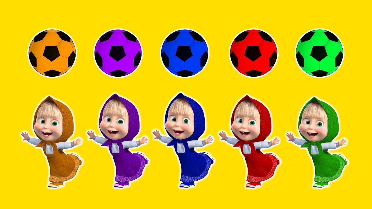 Masha learn colors for kids - colours for childrens - nursery rhymes ...