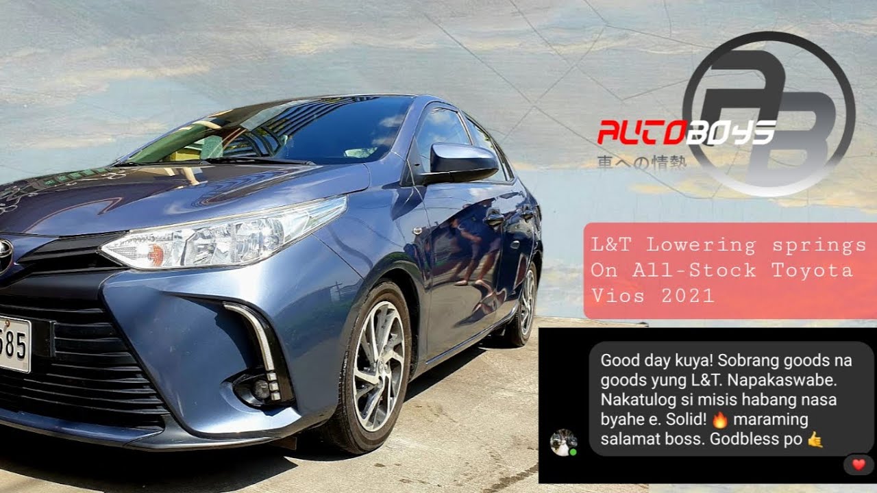 L&T Lowering springs on Toyota Vios 2021(stock wheels) by autoboys ...