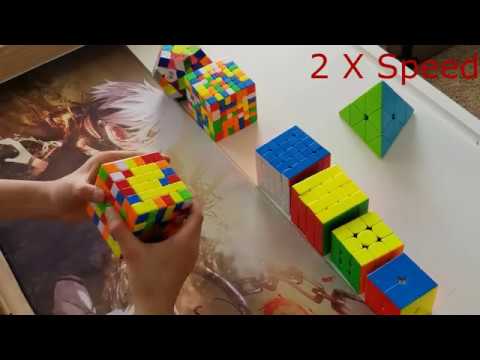 I Solve All My Official WCA Puzzles! - Pyraminx Megaminx 2x2 3x3 4x4 ...
