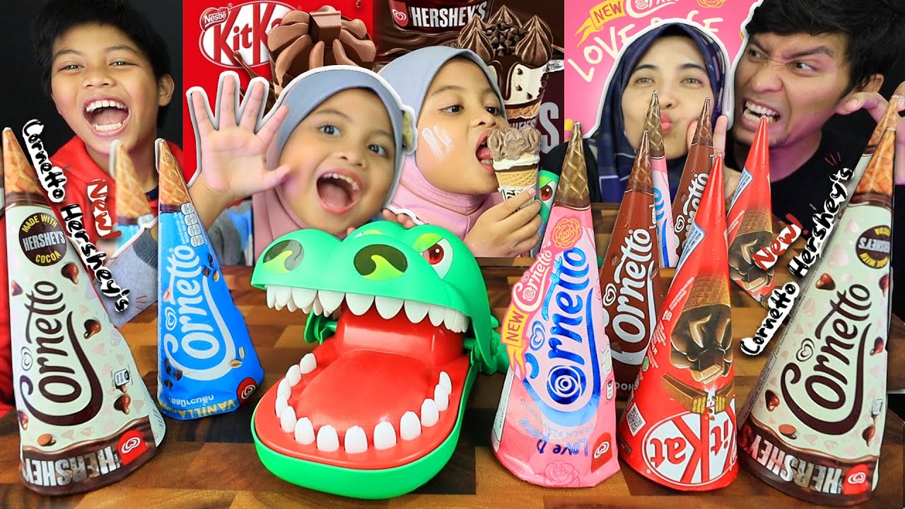 [2022] CORNETTO ICE CREAM PARTY!! new cornetto HERSHEYS, KITKAT, ROSE ...
