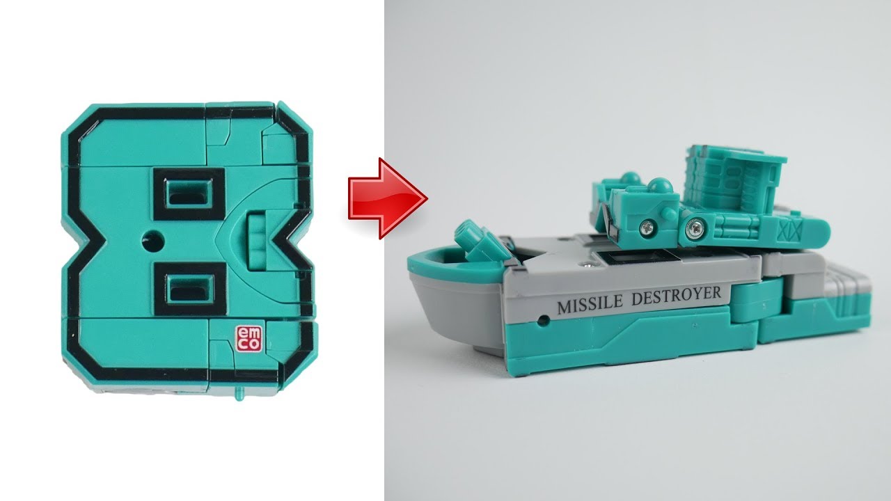 angka 8 - submarine - emco pocket morphers mainan robot angka mega botz ...