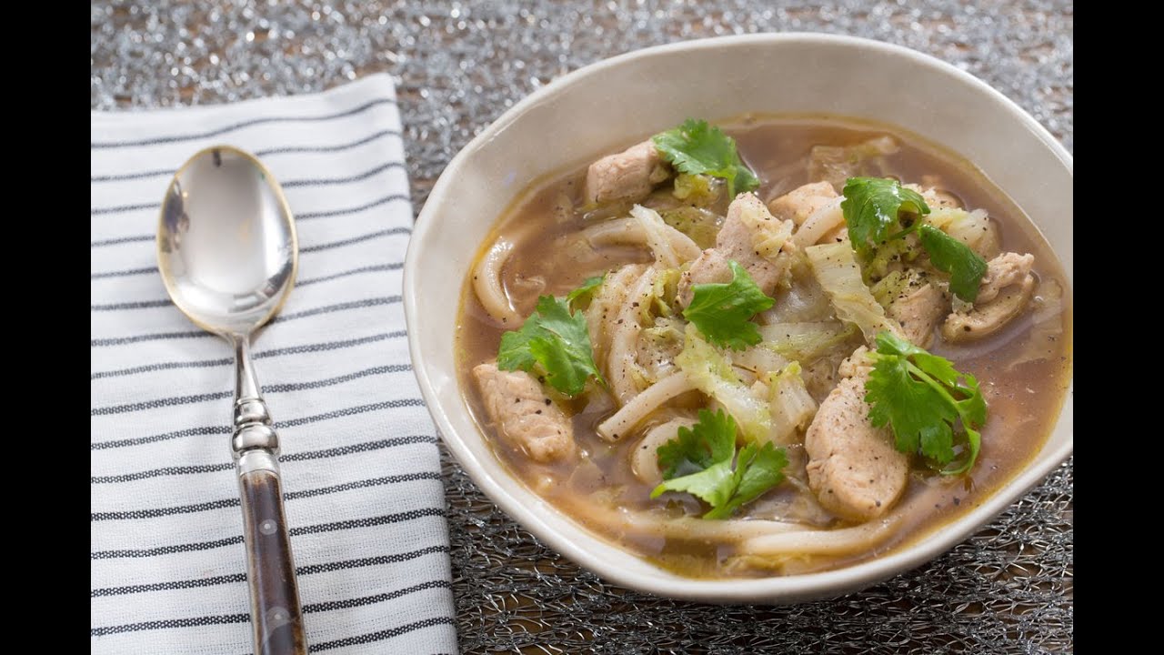 Blue Apron Chicken Udon Noodle Soup - YouTube