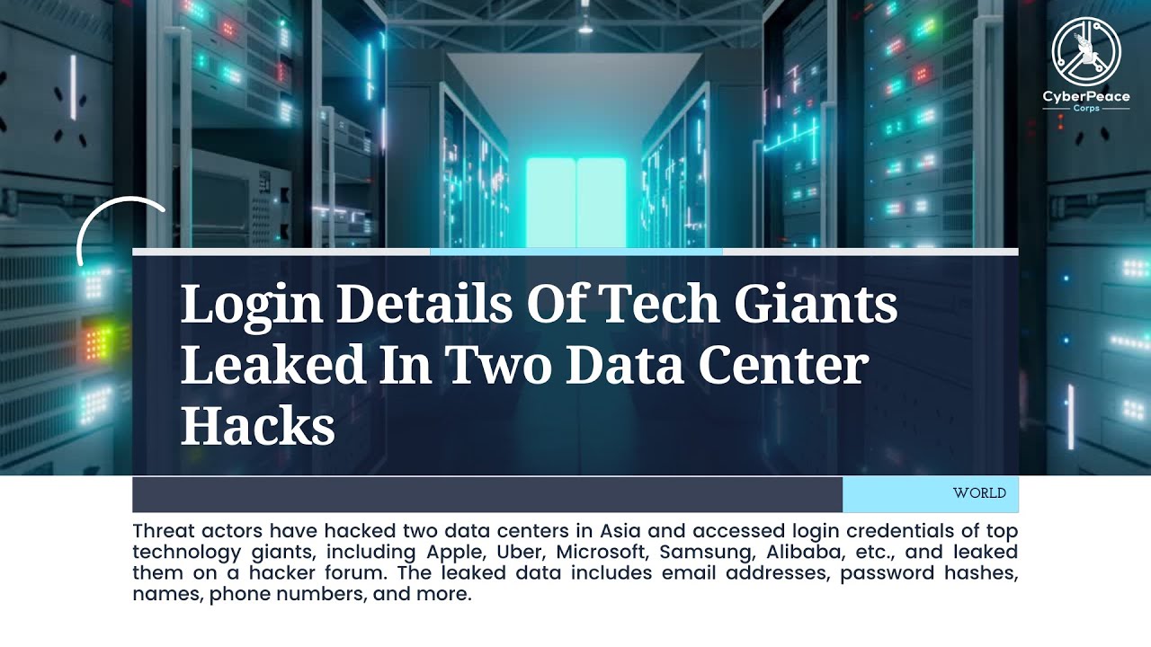#WeeklyWraps | Login Details Of Tech Giants Leaked In Two Data Center ...