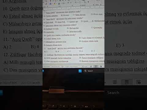 İmtahan üçün testlər edirik part 2. Zülfüqar Hacıbəyovun testləri