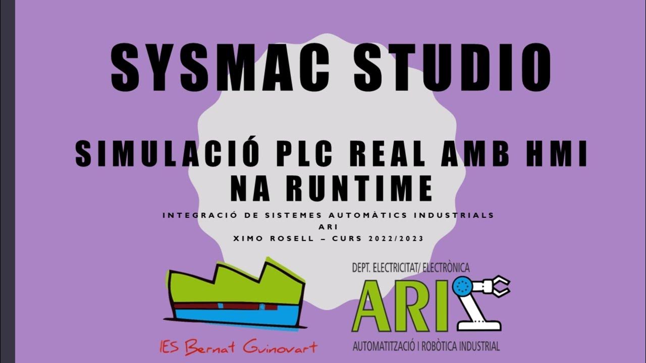 SYSMAC STUDIO. OMRON. Simulació amb PLC real i HMI NA runtime - YouTube