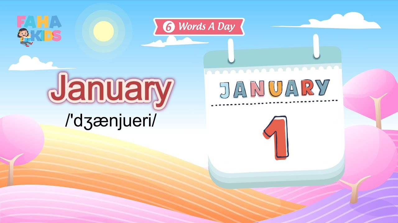 Learn Name Of 12 Month In English For Kids | Months Of The Years | 01 ...