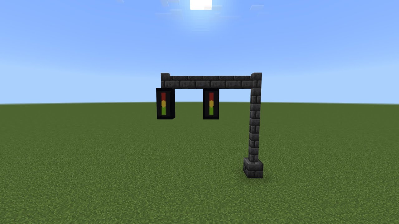 How to make simple city stoplight in Minecraft. - YouTube
