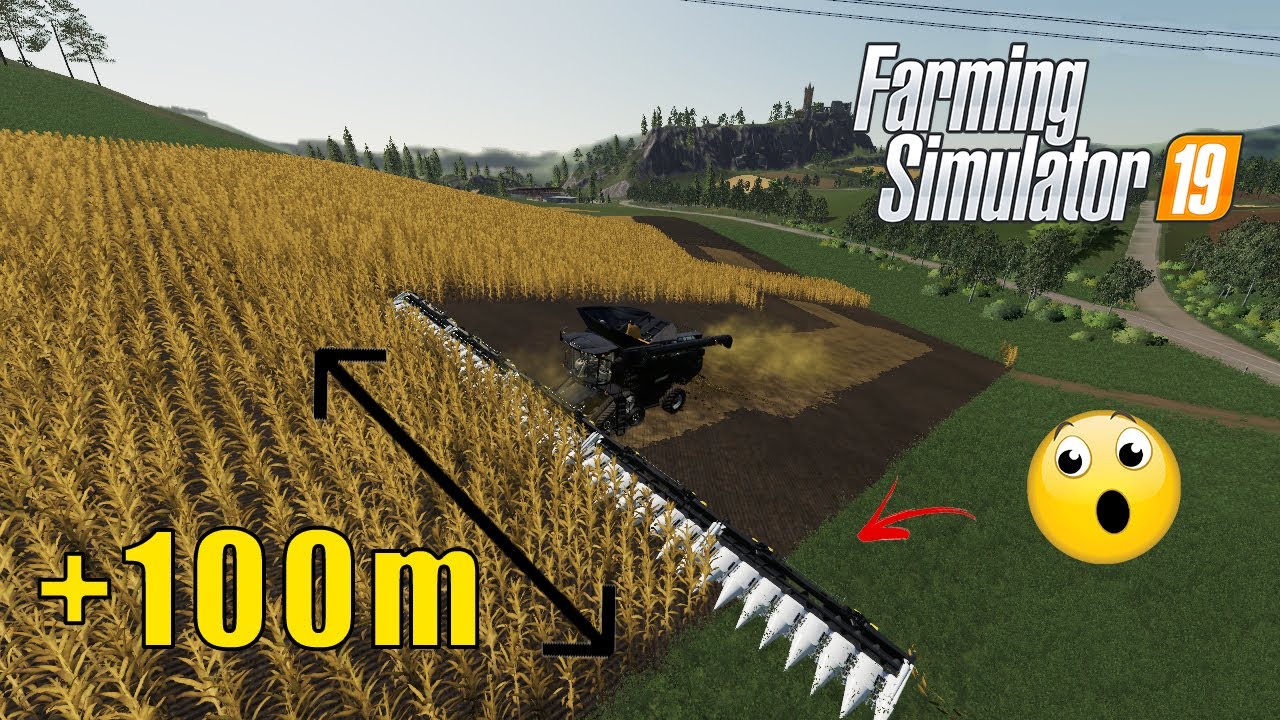 FS 19 - Crazy Mods - 100 m Sugar Corn cutter Landwirtschafts Simulator ...