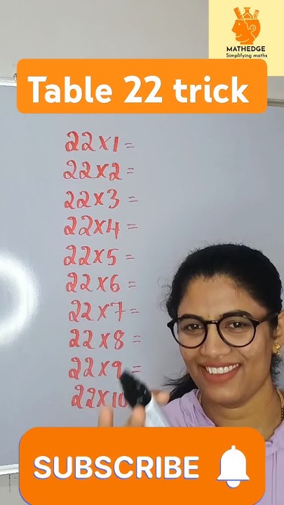 Easy way to ️ table 22 trick #shorts #ytshorts #trending #maths - YouTube