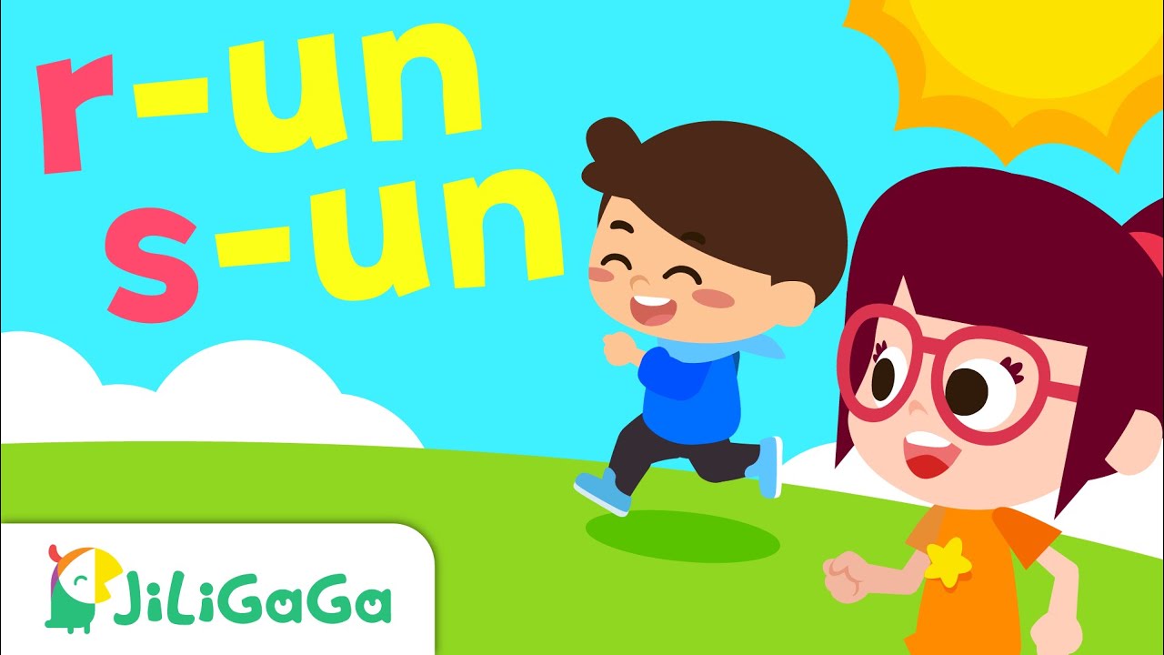 un | fun run sun bun 🏃‍♀️🌞🍞🎶 | Fun with Phonics | Jiligaga - YouTube