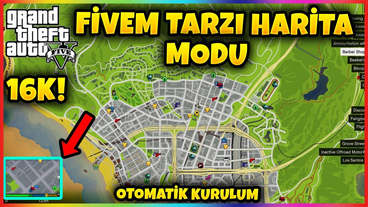 EN ÇOK İSTENEN MODLARDAN FiVEM HARiTASI | 16 K ÇÖZÜNÜRLÜKTE | YENİ ...