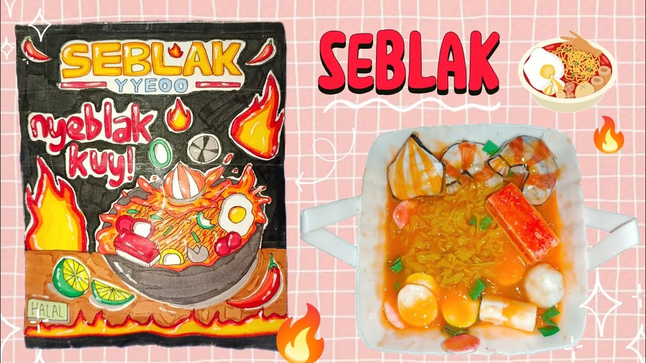 TUTORIAL MEMBUAT SEBLAK INSTAN | PAPER DIY - YouTube
