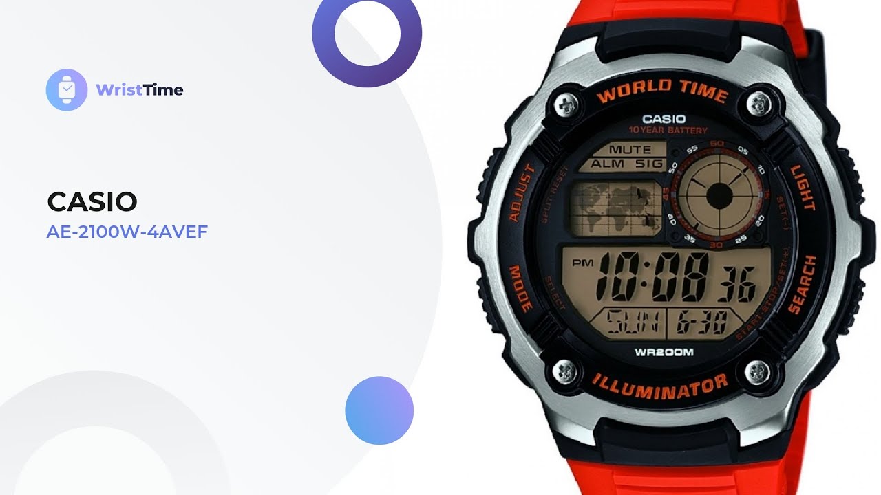 Chic Casio AE-2100W-4AVEF Woman’s Watches Features & Features - YouTube