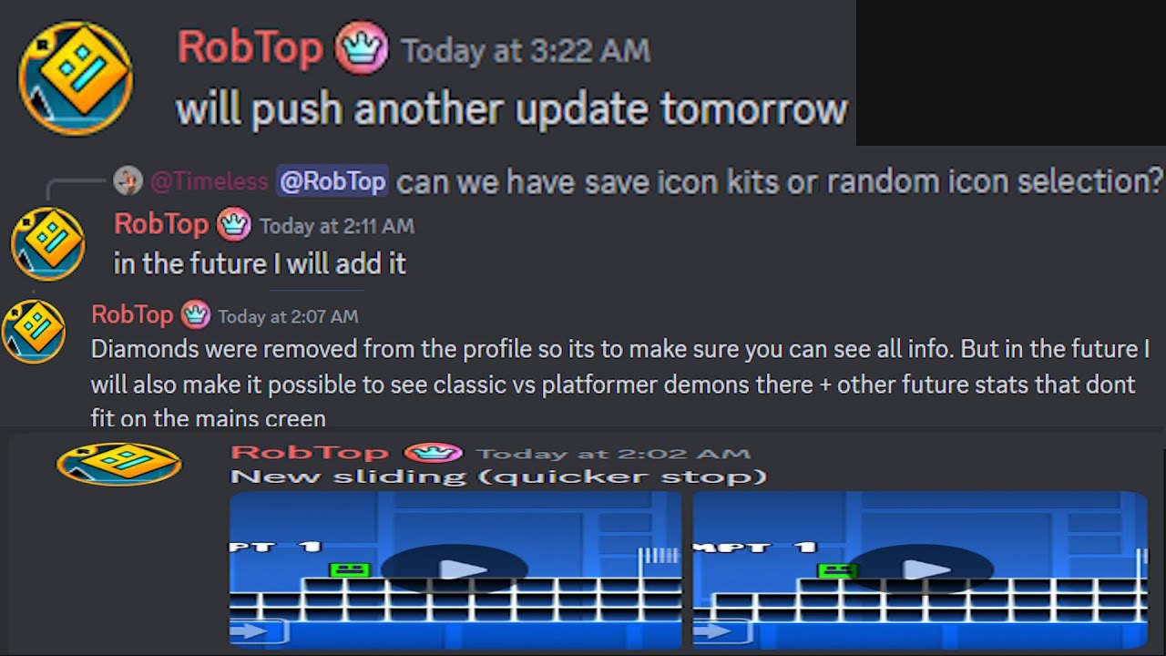RobTop Is Back Adding Community Requests (Comment Yours) - YouTube