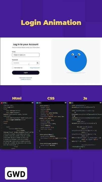 Login Page Design Coding Javascript Html Css Programming Python Webdesign Shorts