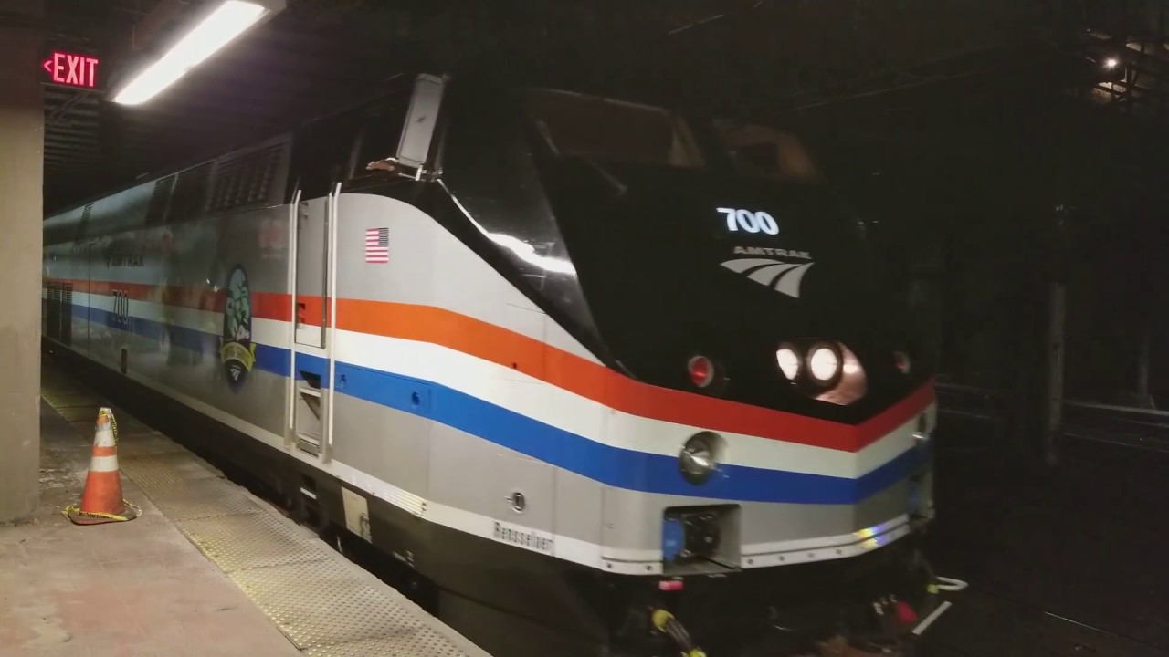Amtrak Empire Service departs NY Penn Station - YouTube
