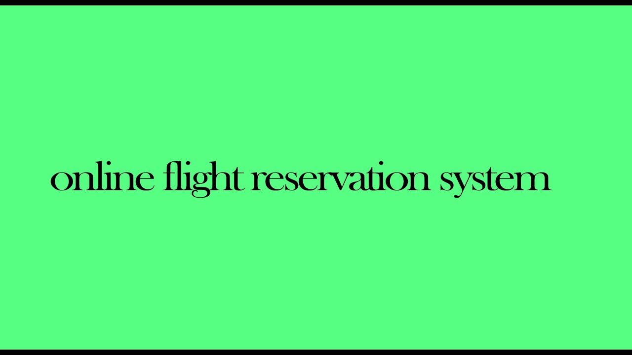 online flight reservation system || Java Mini Projects || CSE Minor ...