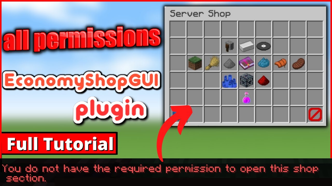 Economy Shop GUI Plugin All Permissions | DEOP PLAYER USE ECONOMY SHOP ...