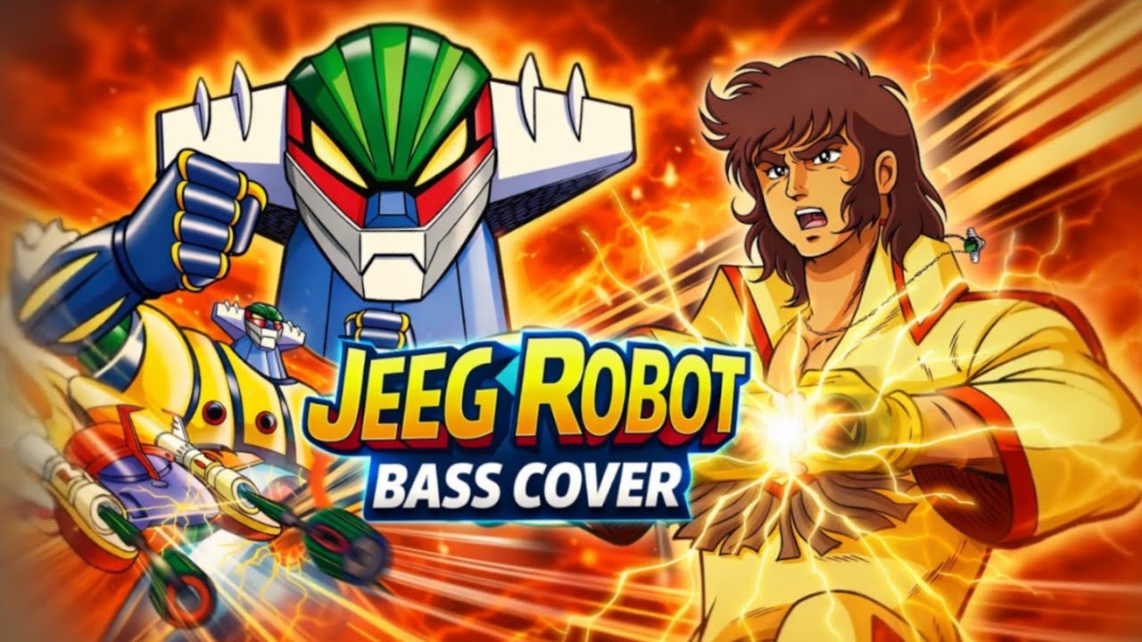 Jeeg robot d'acciaio (Superobots) - Bass cover con testo - Sigla ...