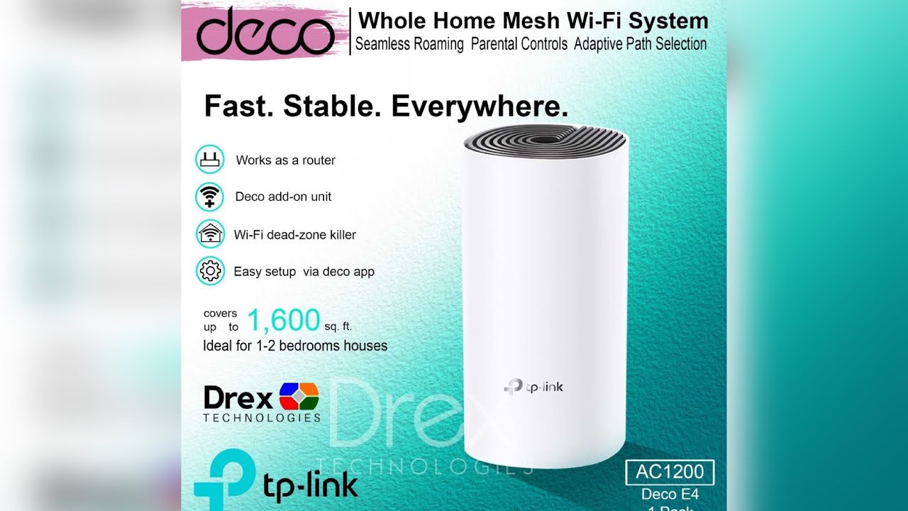 UNBOXING TP-LINK Deco E4 1 Pack AC1200 Whole Home Mesh Wifi System ...
