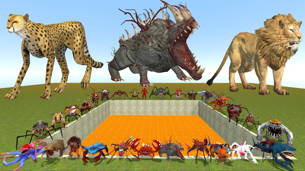 DESTROY ALL EVOLUTION PARASITE MUTANT ANIMALS ZOOCHOSIS in LAVA HOLE ...