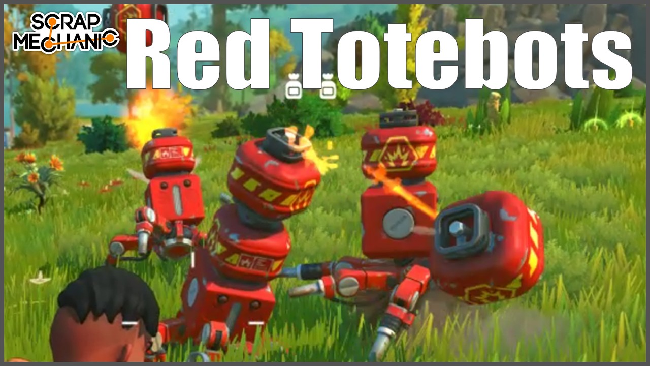 Fully working Red Totebot - Scrap Mechanic - YouTube