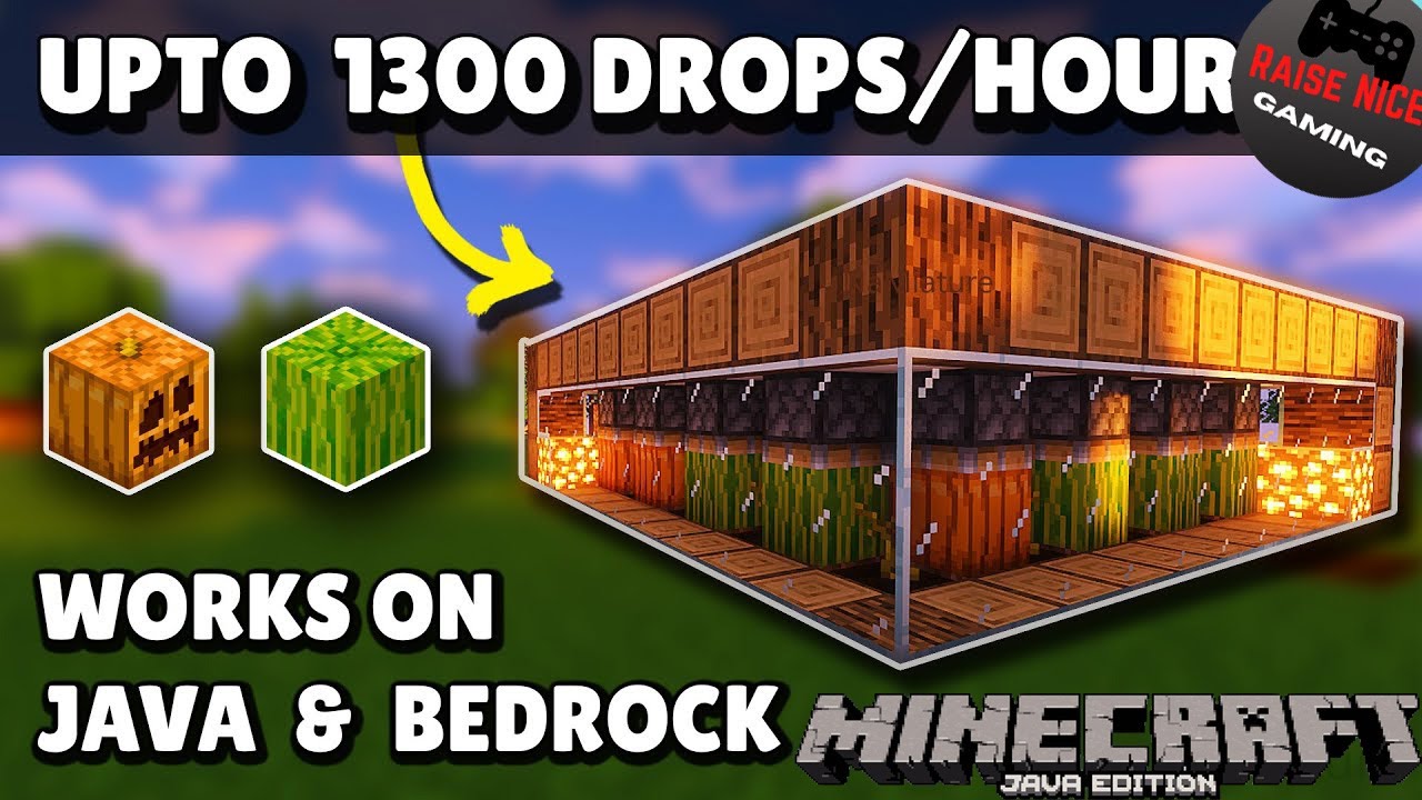 How I Made fully Automatic Pumpkin Farm | Minecraft Java edition ...