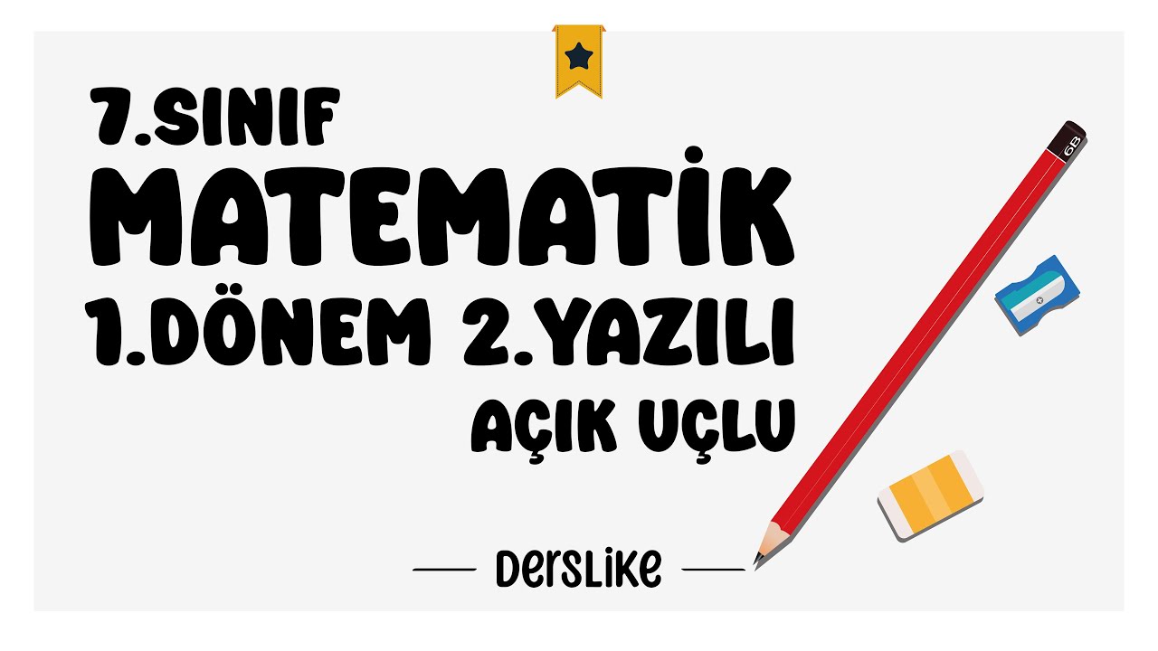 7. Sınıf Matematik 1.Dönem 2.Yazılı Soruları #2024 - YouTube
