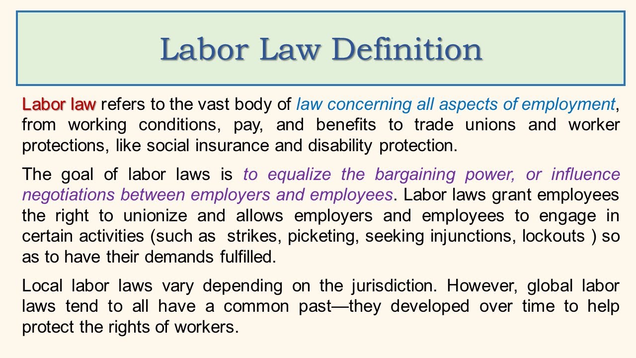 What is labor law? - YouTube