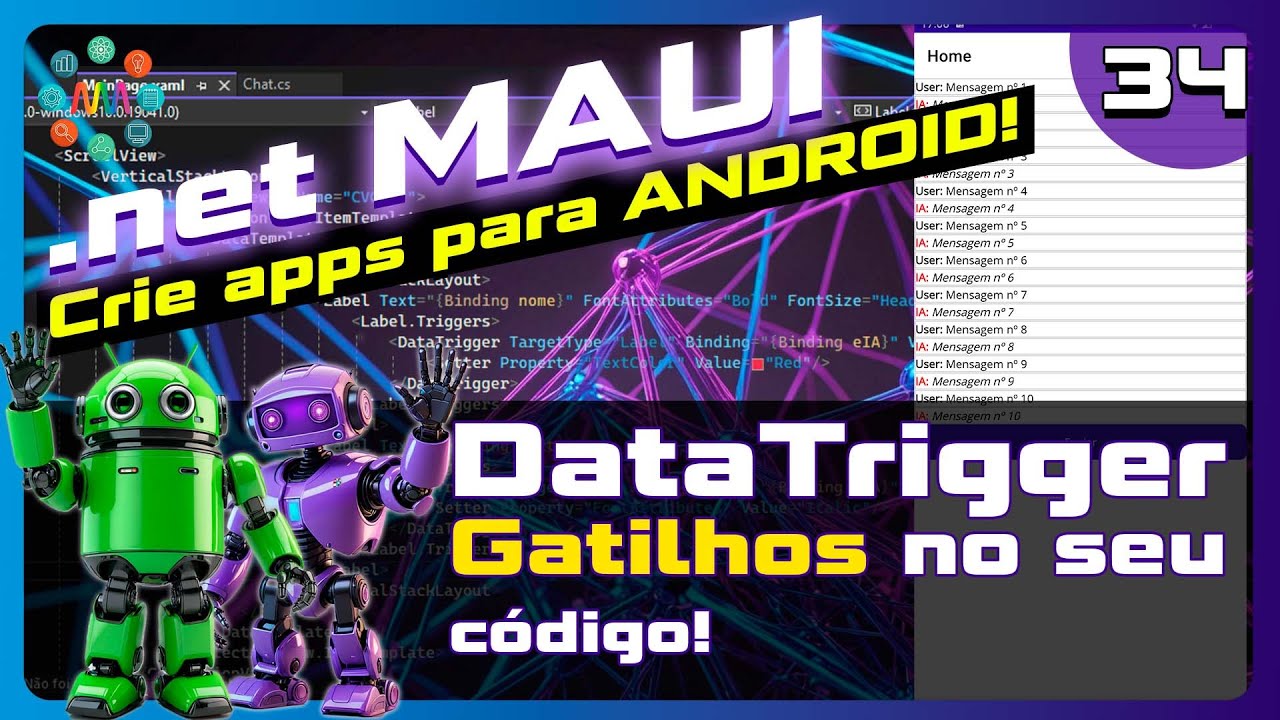 🤖 net MAUI Aula 34 - DataTrigger e DataType. - YouTube